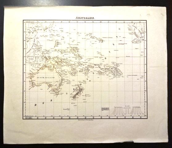 1874 Map Of Australia New Zealand