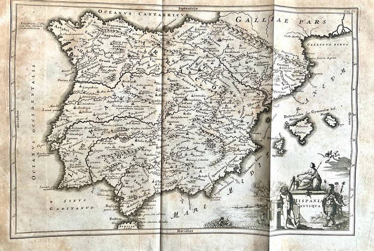 Ancient Iberian Peninsula. Spain And Portugal. 1701 1706 By Christoph ...