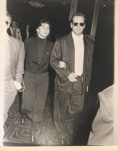 Bruce Willis And Date Sherry Rivera At Holms Spinks Fight 1986