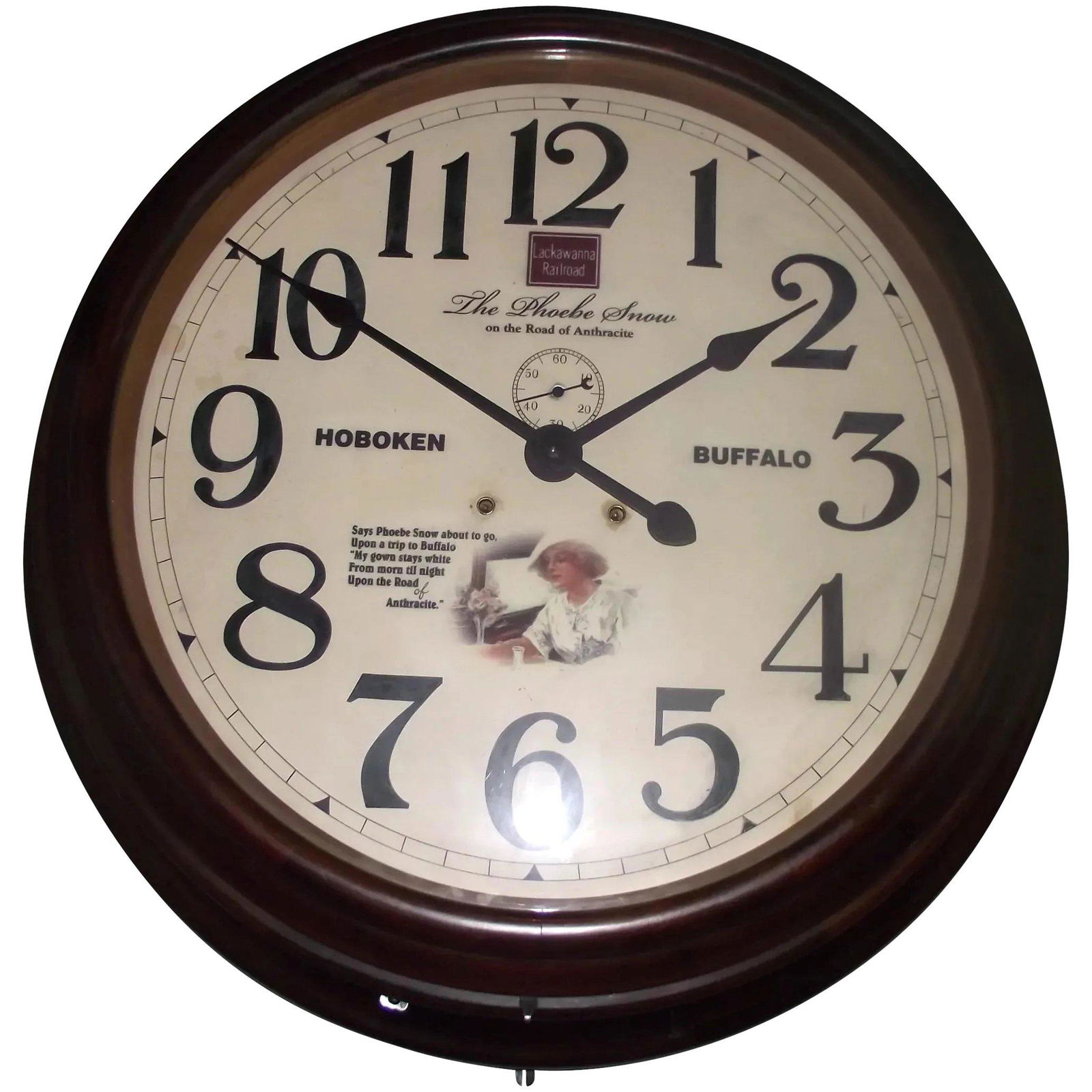 Authentic "phoebe Snow Passenger Train Advertising Clock" From The ...