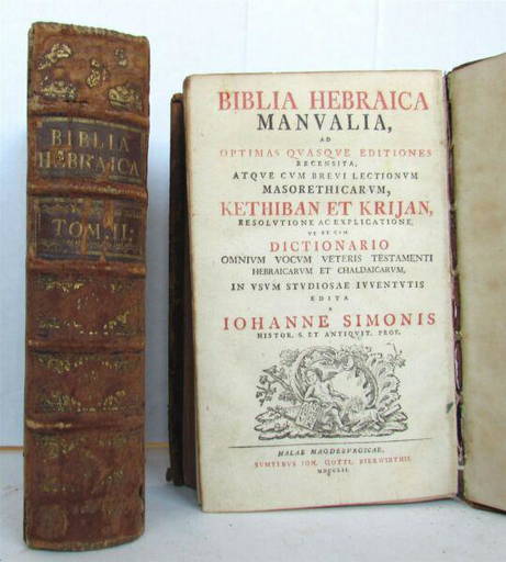 1752 Jewish Bible 2 Volumes Old Testament Biblia Hebraica Antique In Hebrew