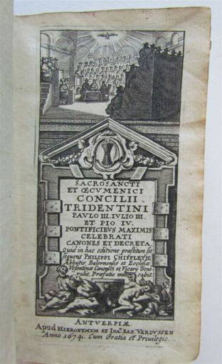 1675 The Canons And Decrees Of Council Of Tent Antique Vellum Binding ...