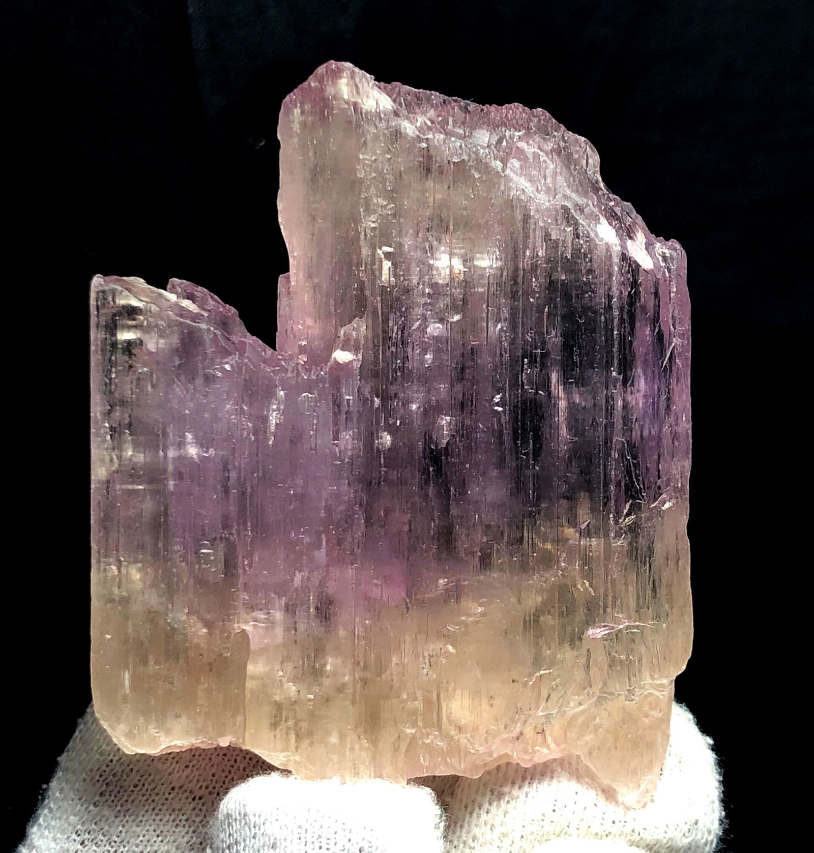 Bi Color Kunzite Spodumene Crystal With Complex Mountain Terminations ...