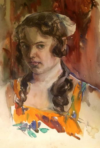 Watercolor painting Portrait of a girl Palazhchenko Irina - Aug 23 ...