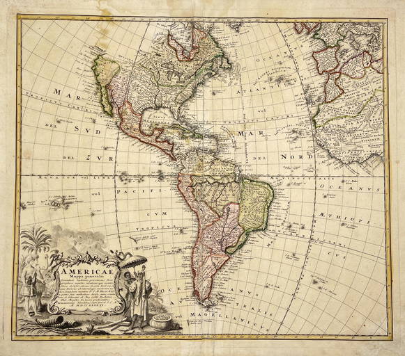 Johann Baptiste Homann (1664 - 1724) - Map of America 1746 Homann Heirs (#0017) on Aug 31, 2022 ...