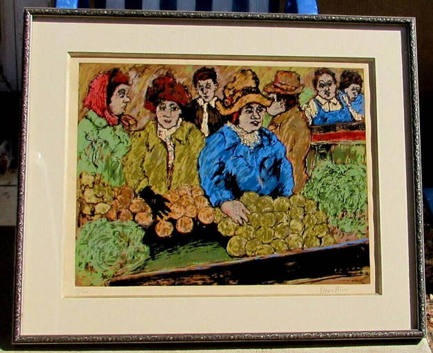 David Azuz Signed/numbered Lithograph At The Marketplace $$jerry ...