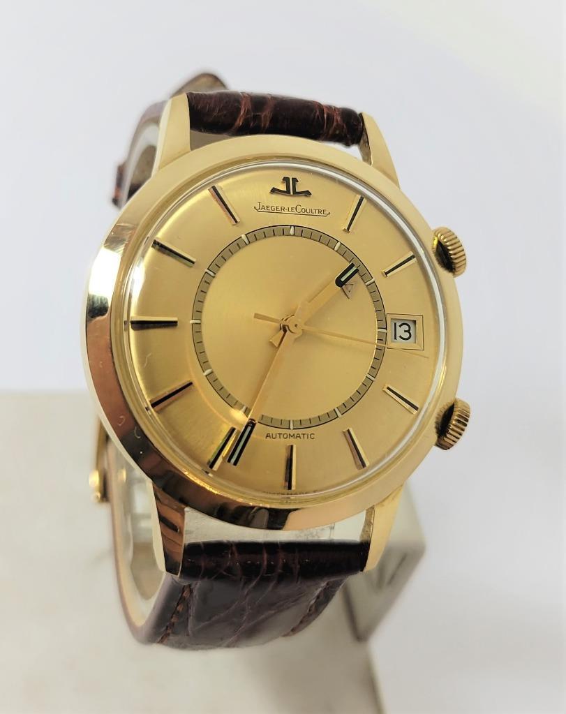 Vintage 18k Jaeger Lecoultre Automatic Memovox Alarm Watch Cal.825 Rare ...