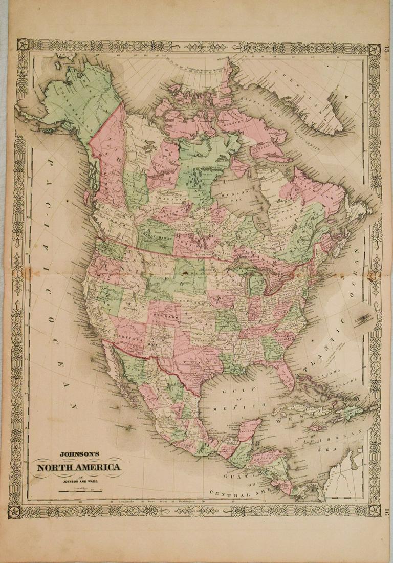 1866 Johnson's North America