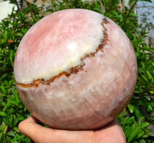 Rose Calcite Sphere ~ 8700 Grams ~ 25 Cm
