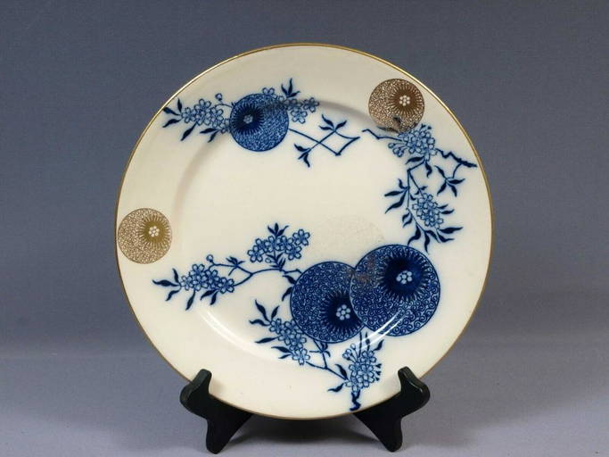 Royal Doulton Burslem Cobalt Flow Blue Persian Spray Circa 1890s Dinner ...