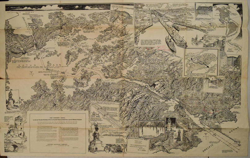 1925 C H Owens Map of the Panama Canal -- The Panama Canal as Seen by ...