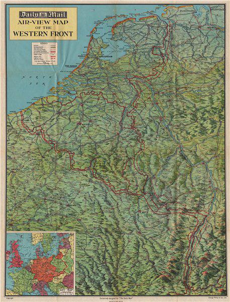 Ww2 'western Front' In 1940. Bird's Eye View Before Invasion Of France ...