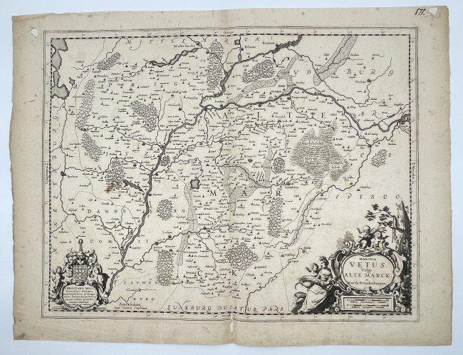 Johannes Janssonius (1588 1664) Antique Map Of Altmark, Northern ...