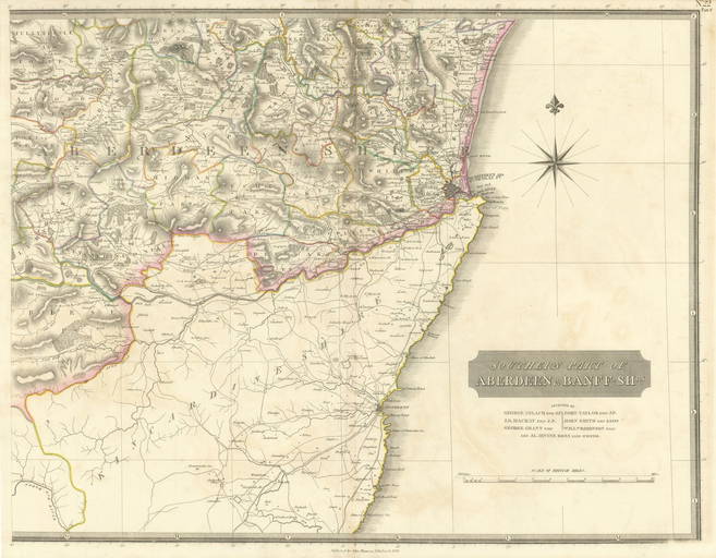 Aberdeen & Banffshires South East. Inverurie Dyce. Thomson 1832 Old Map