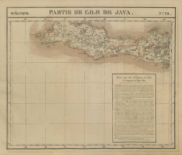 Océanique. Partie De L'ile De Java #26 West Java Indonesia Vandermaelen ...