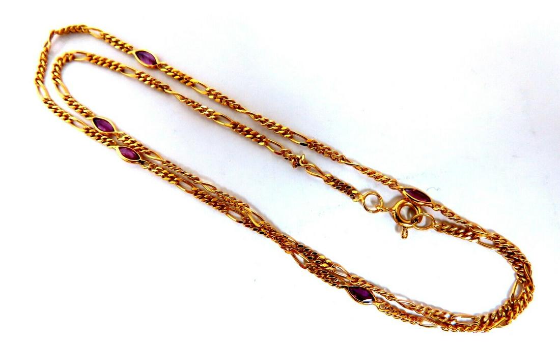 .50ct. Natural Ruby Necklace 14kt