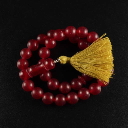 39g. Baltic Amber Vintage Rosary Imam Red Color Mala