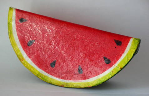 Vintage Paper Mache Watermelon Wedge.