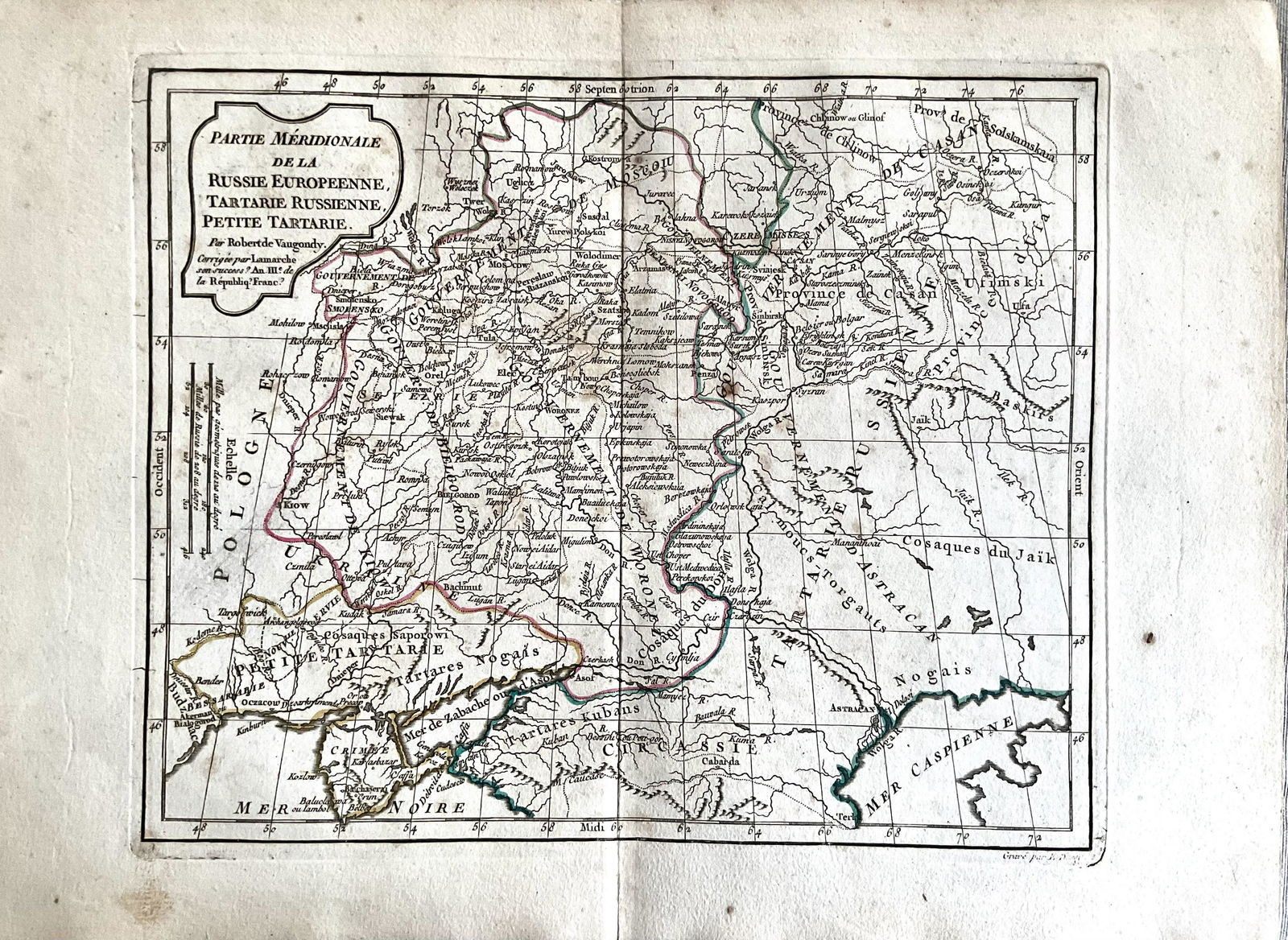 Southern European Russia and Ukraine region. 1794 by Vaugondy ...