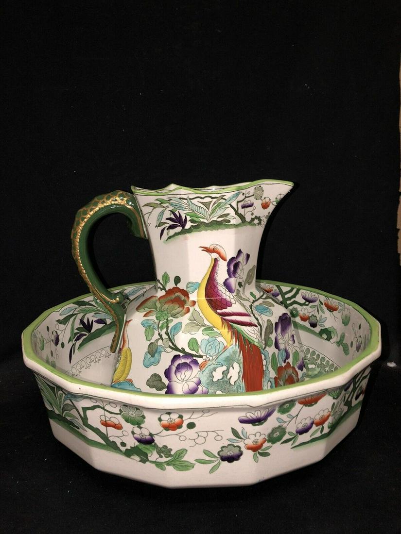 Masons Ironstone Bowl & Pitcher