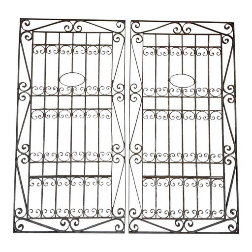 Early 20th Century Large Spanish Iron Gates A Pair