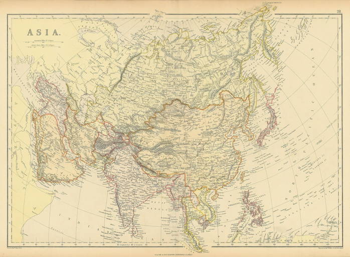 Asia."hindostan" Pegu Niphon Persia Anam Siam "abou Thubbi" (abu Dhabi ...