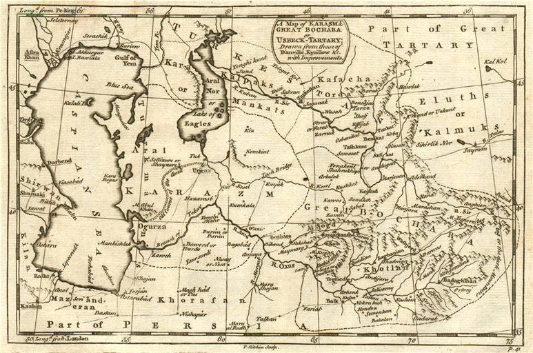 Central Asia. Karasm [khwarezm] Great Bochara [bukhara] Usbeck Tartary ...