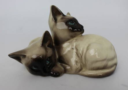 A Group Of Three Beswick Figures Of Siamese Cats,