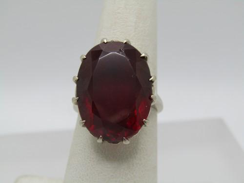 Buy Vintage 10kt Lab Grown Ruby Ring, Sz. 6.75, Over 20 TCW | Jasper52 ...