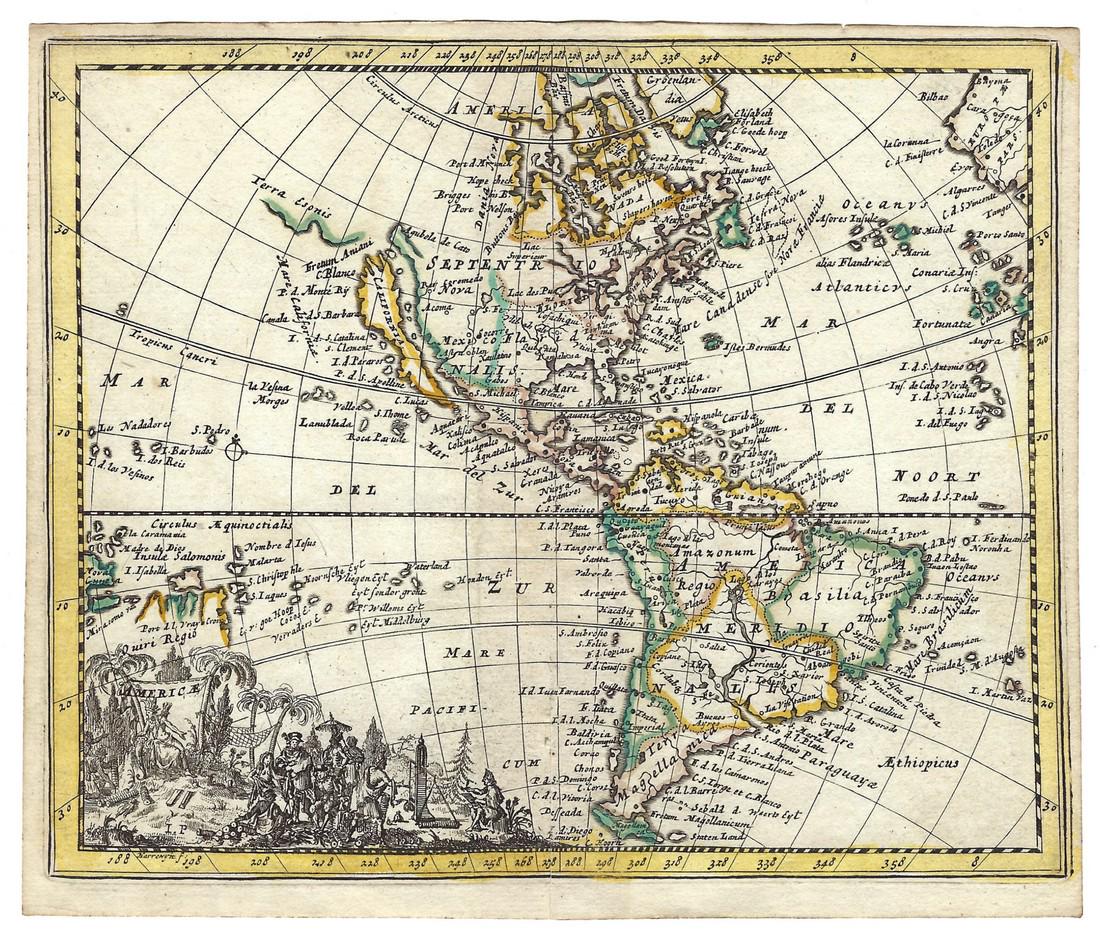 1692 Peeters Map of the Americas -- Americae - Dec 06, 2022 | Jasper52 ...