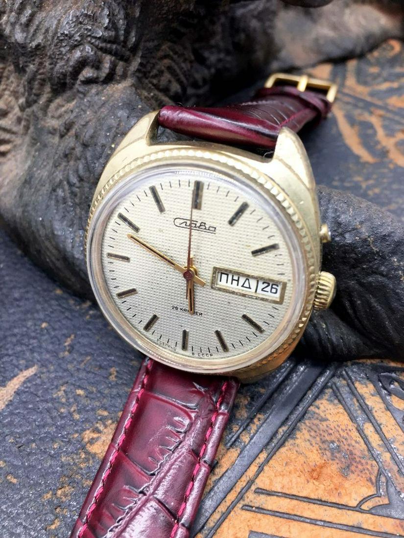 Slava Vintage Men Wrist Watch/ Vintage Russian Mechanical Watch Slava ...