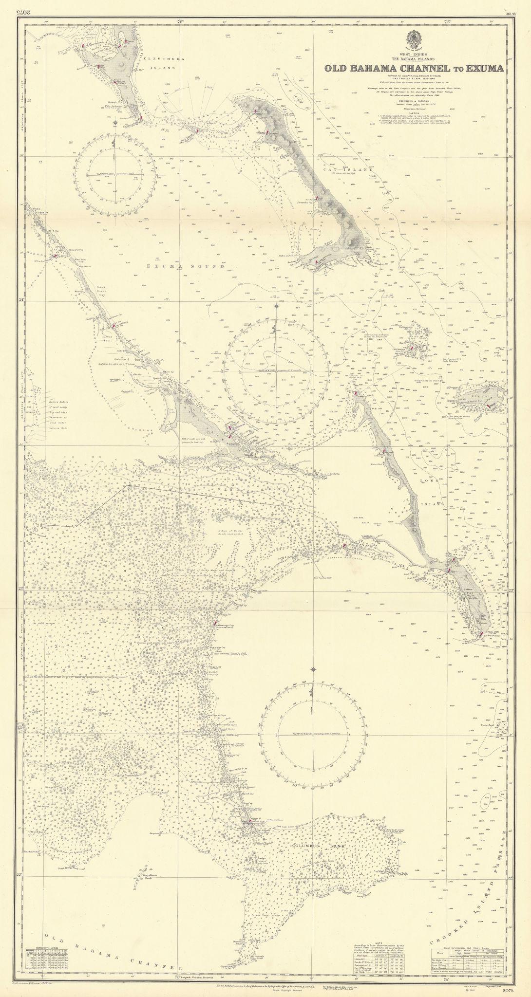 Buy Bahamas Cat Long Islands Great Exuma Eleuthera ADMIRALTY chart 1851 ...