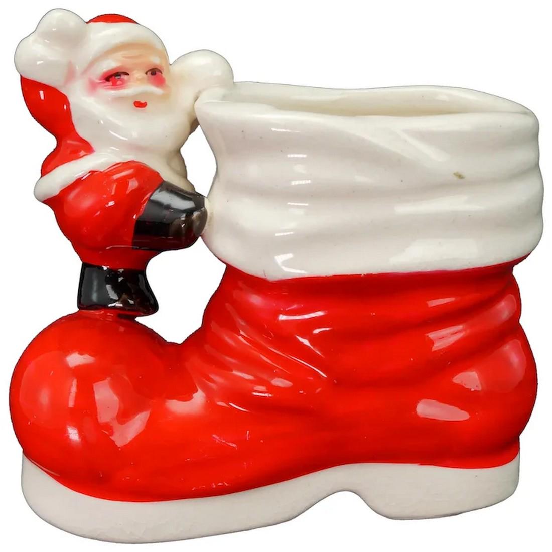 Midcentury Napco Santa on Boot Waving Circa 1950’s (#0019) on Dec 21 ...