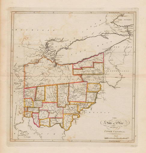 Buy Extremely scarce and early map of Ohio, M. Carey 1814 | Jasper52 in NY