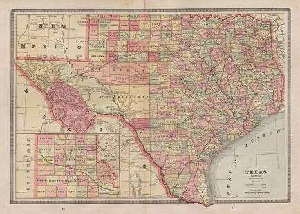 Railroad Map Of Texas In 1881