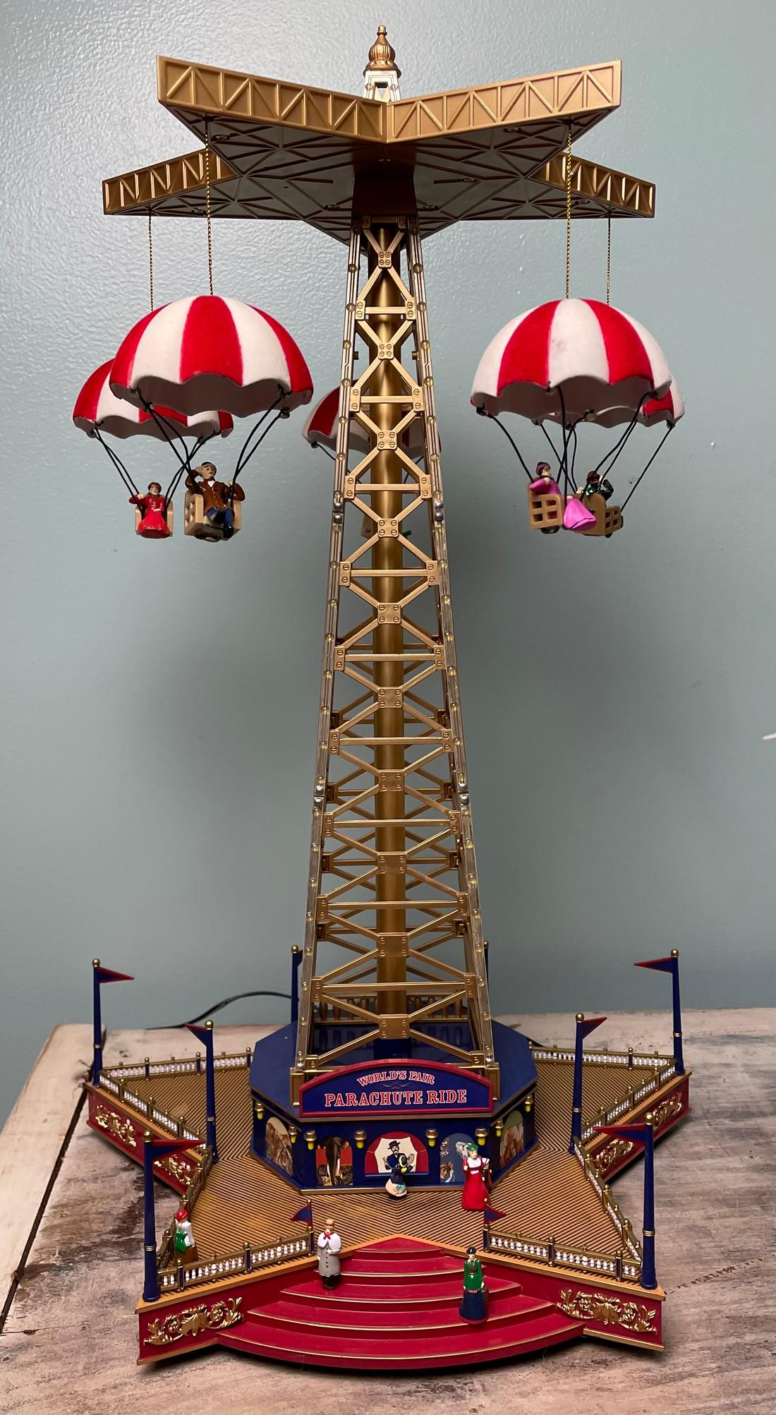 MR. CHRISTMA'S GOLD LABEL COLLECTION WORLDS FAIR PARACHUTE RIDE w Box ...