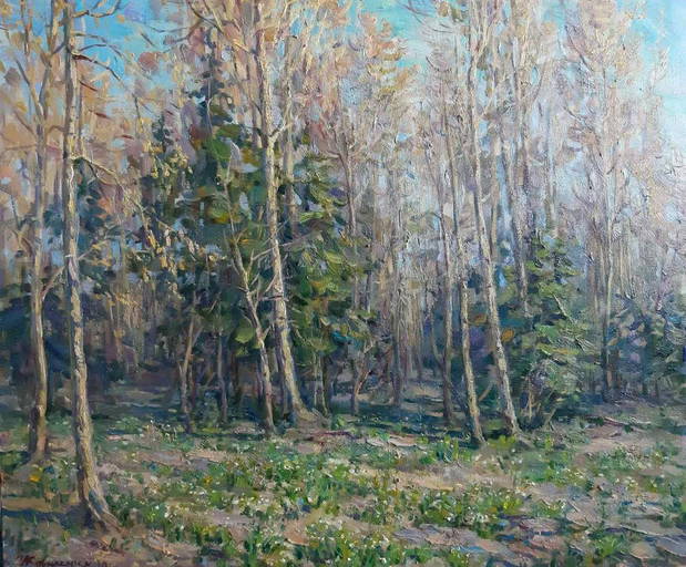 Oil painting Forest landscape Kovalenko Ivan Mikhailovich (#0174) on ...