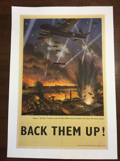 Back Them Up! - Bombers - Art By Roy Nockolds (1942) 19.875" X 30.125 ...