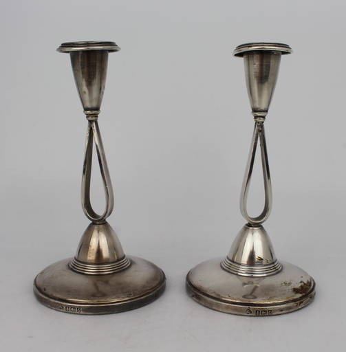 Pair of Masonic Sterling Silver Candlesticks Birmingham 1960 (#0239) on ...