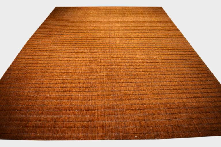 8' x 11' SOLID RUST COLOR Contemporary Wool HANDMADE Rug LA-52020 ...