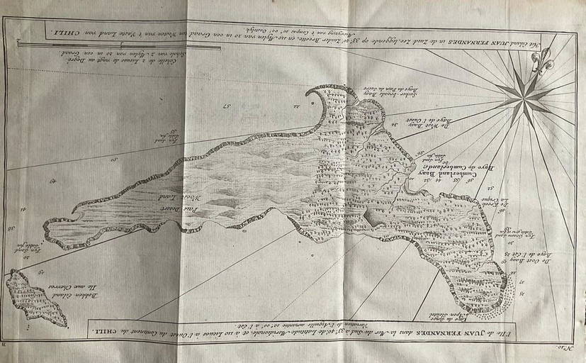 Nautical chart of Juan Fernandez island. (Robinson Cruseo is) by the ...