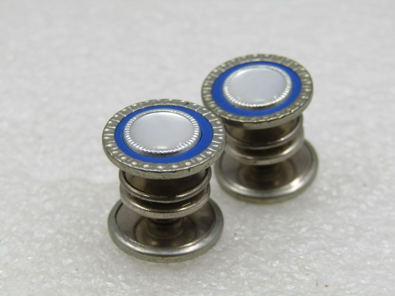 Vintage Snap Link Mop Enameled Cufflinks, 1920's 1930's