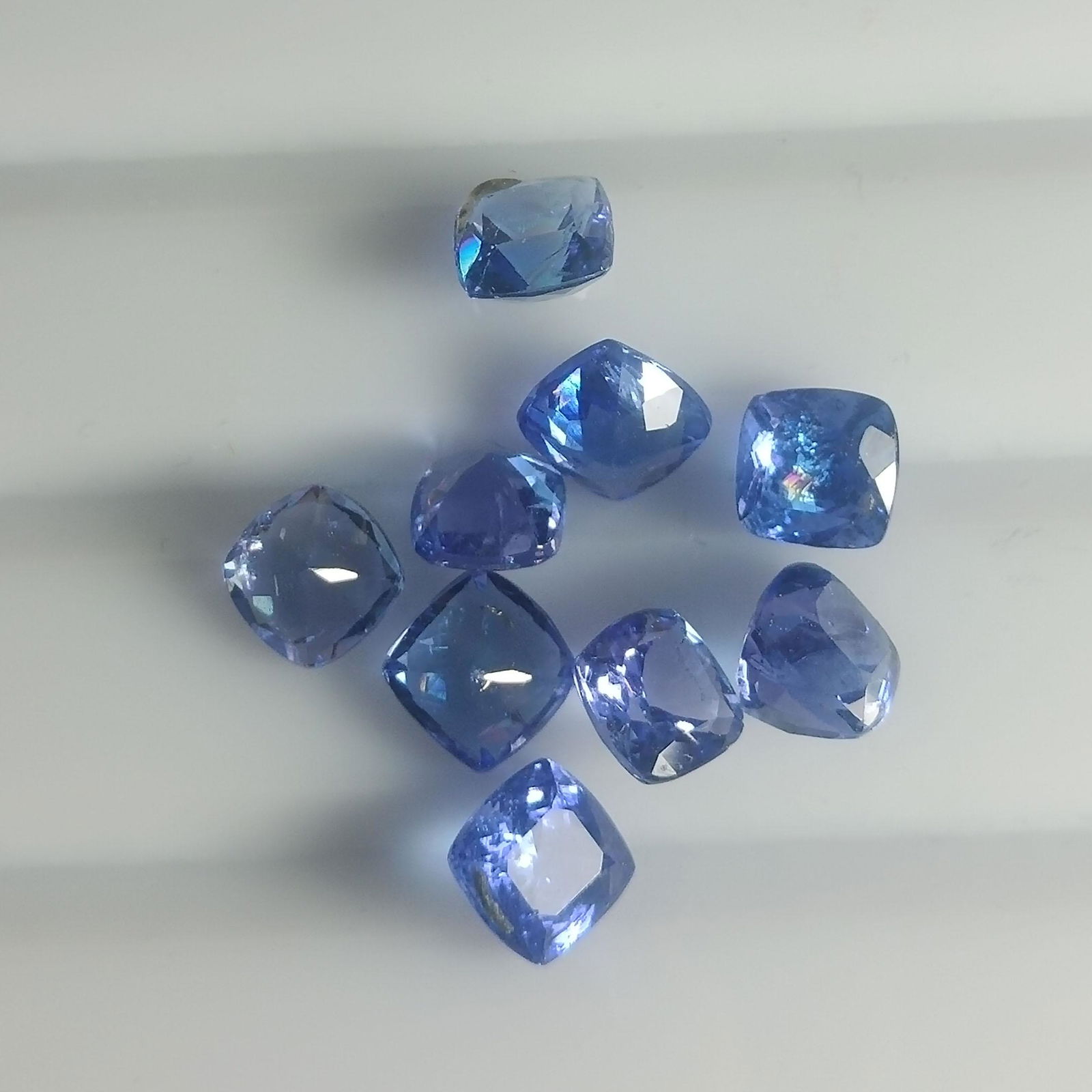 Buy 9 PCS 6.58 CTS 100 % NATURAL TANZANITE CUSHION SHAPE GOOD COLOR ...