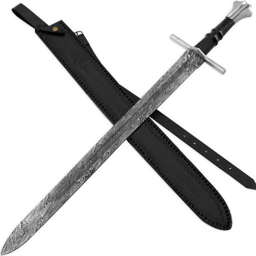 Hunting glaive saber exclusive damascus steel sword (#0042) on Jan 03 ...