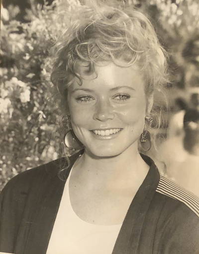 Sheree Wilson of Dallas TV show - 1987 shot by John Paschal stamp verso ...