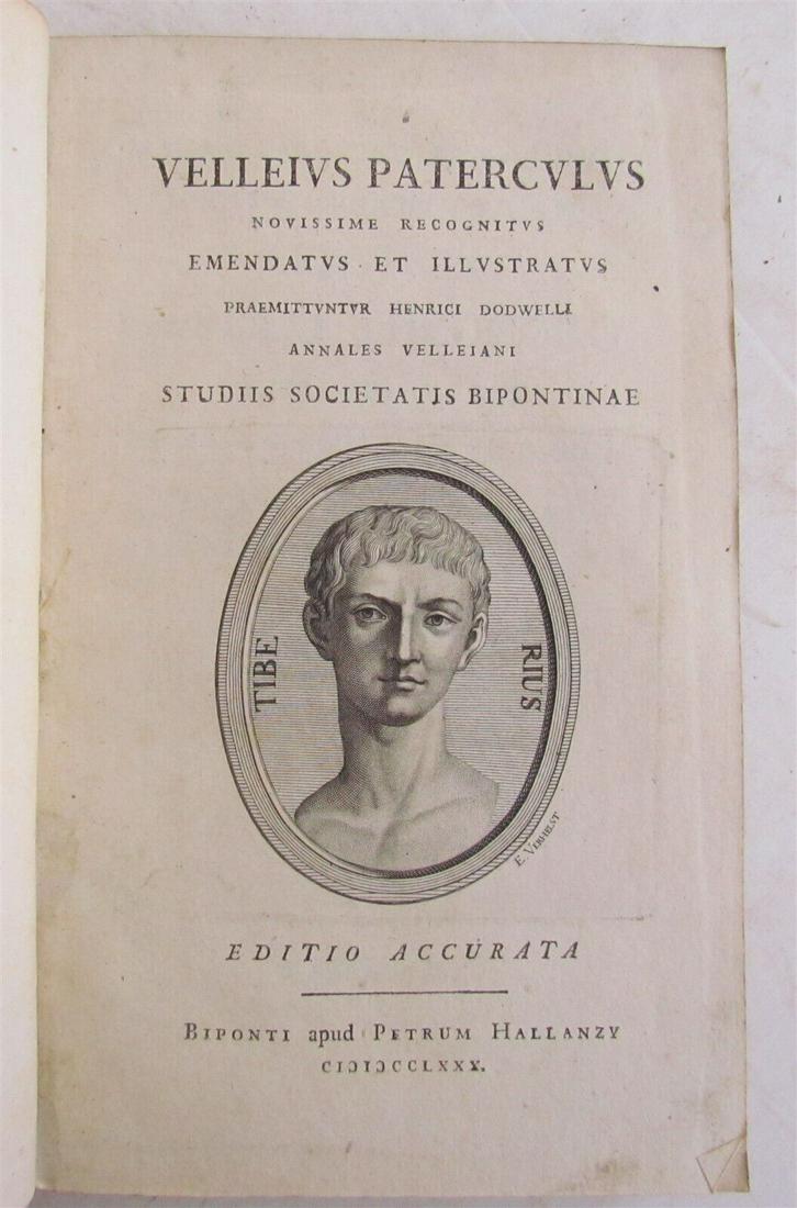 1780 Velleius Paterculus Antique Roman History In Latin