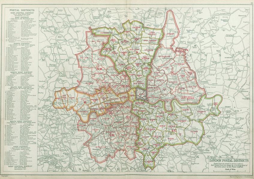 London Postal Districts. Post Code Areas. N Nw W Sw Se E. Bacon 1920 ...
