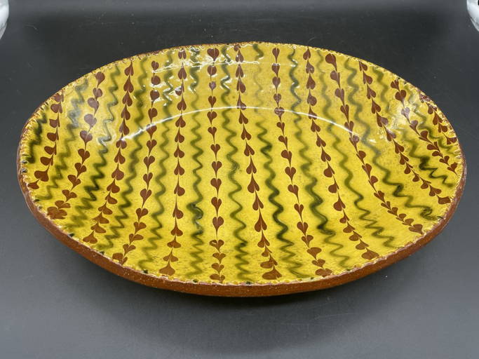 1998 Susan Campbell Pa Dutch German Redware Platter