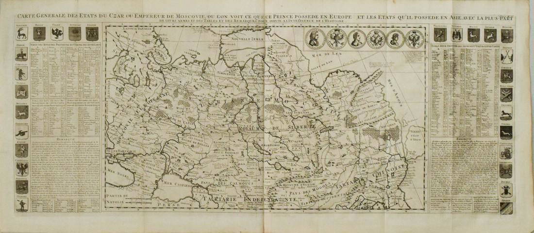 1719 Chatelain Map of Russian Empire -- Carte Generale des Etats du ...