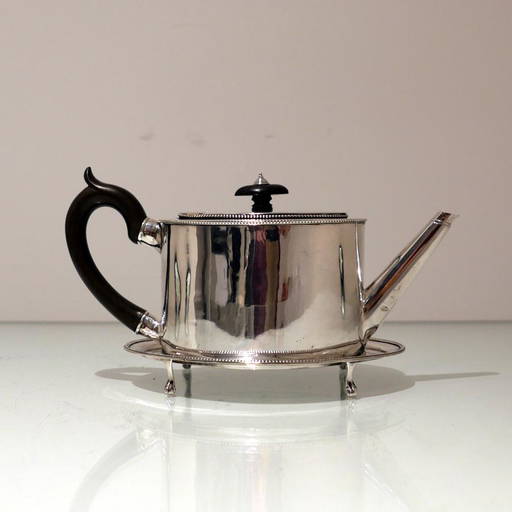 18th Century Antique George Iii Sterling Silver Teapot On Stand ...